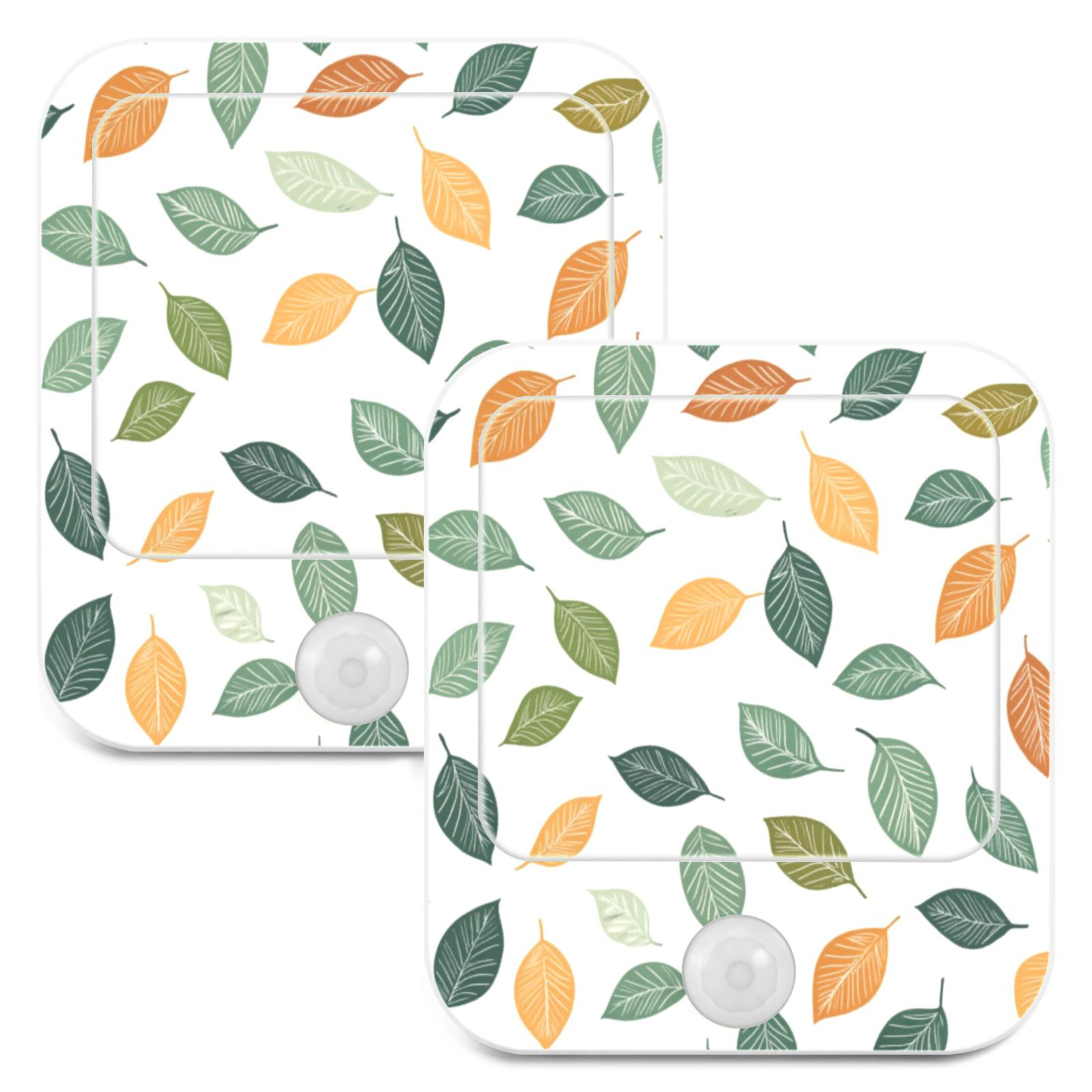 2 LED Night Lights - Human Sensing Night Light Warm White Light ...