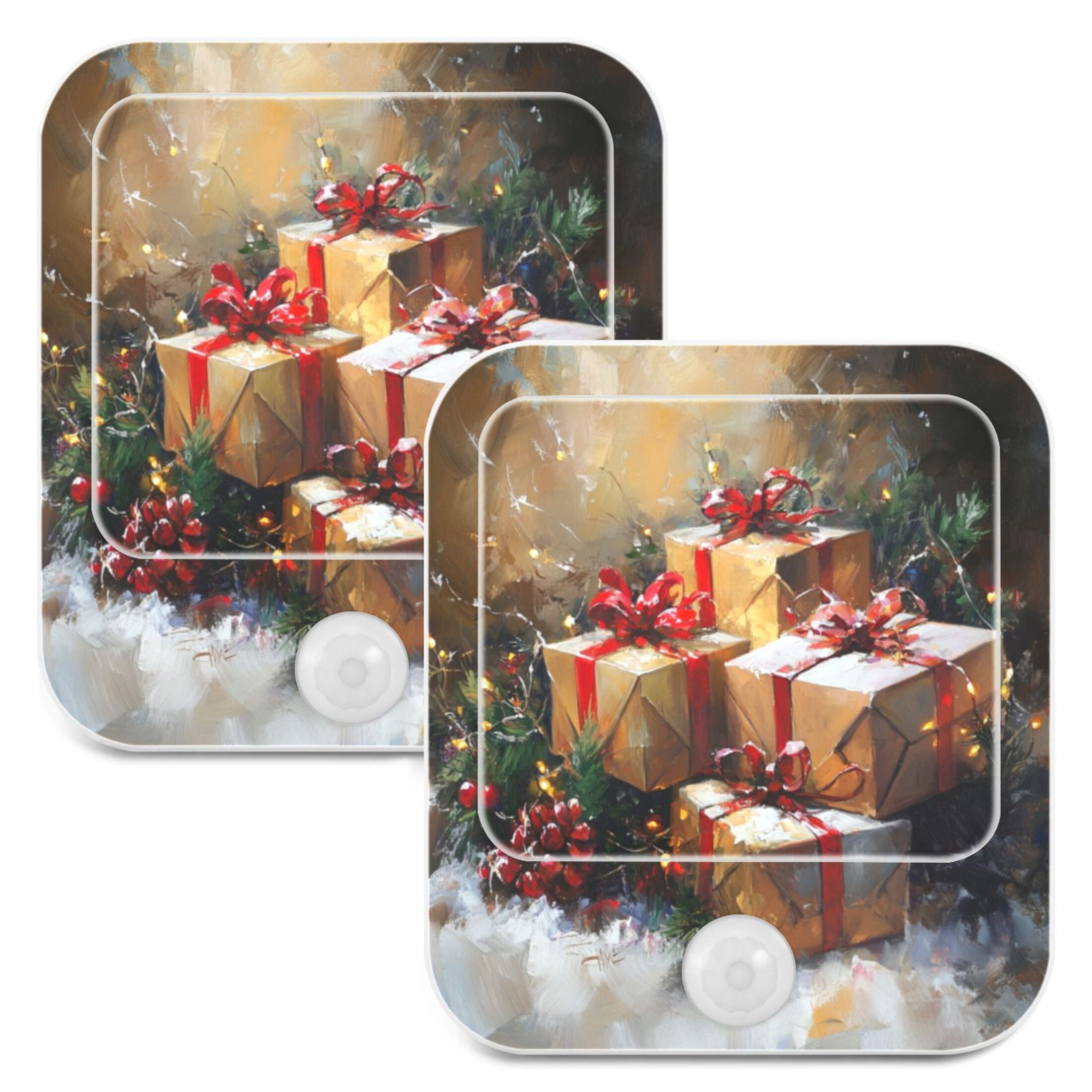 2 LED Night Lights - Human Sensing Night Light Warm White Light ...