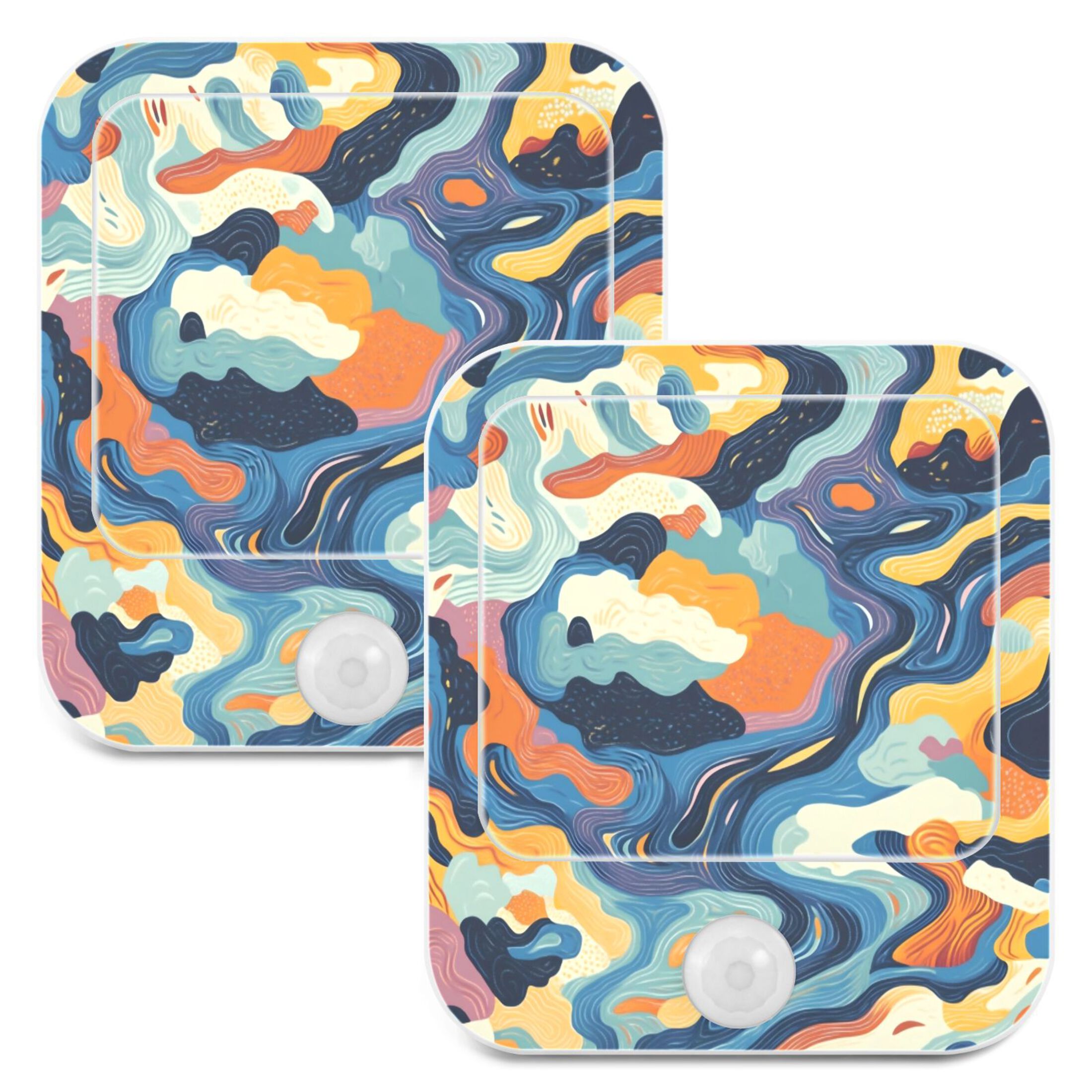 2 LED Night Lights - Human Sensing Night Light Warm White Light ...