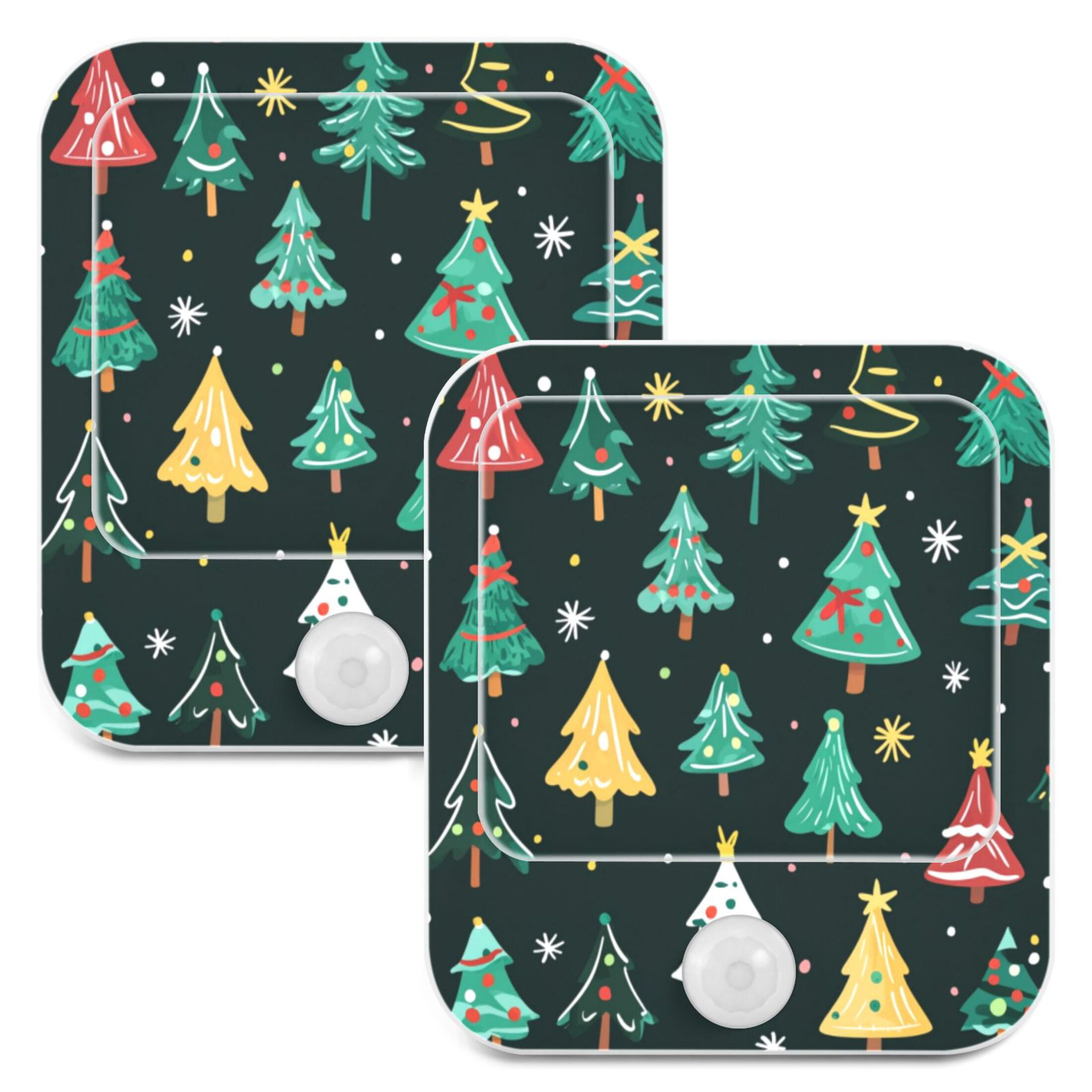 2 LED Night Lights - Human Sensing Night Light Warm White Light ...