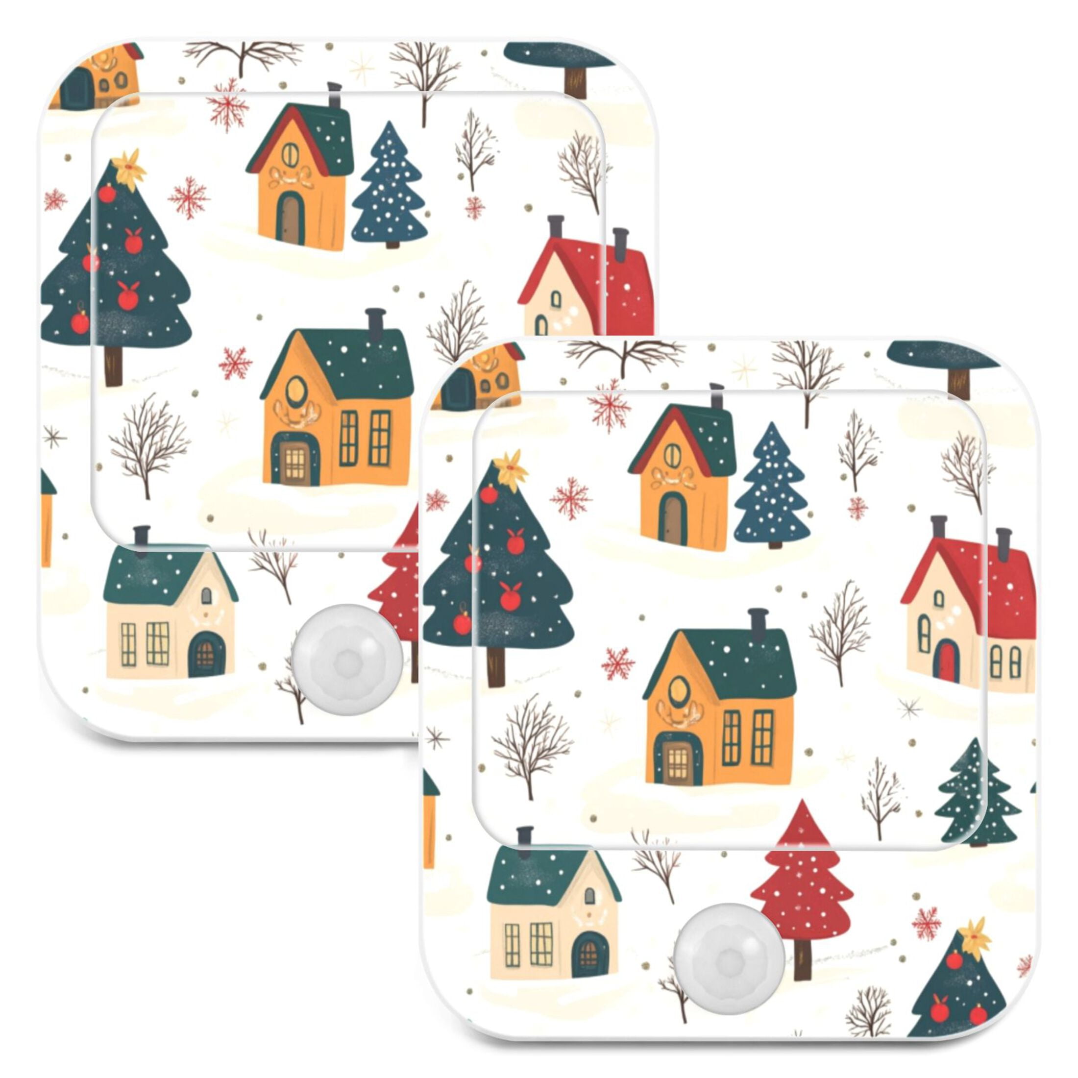 2 LED Night Lights - Human Sensing Night Light Warm White Light ...