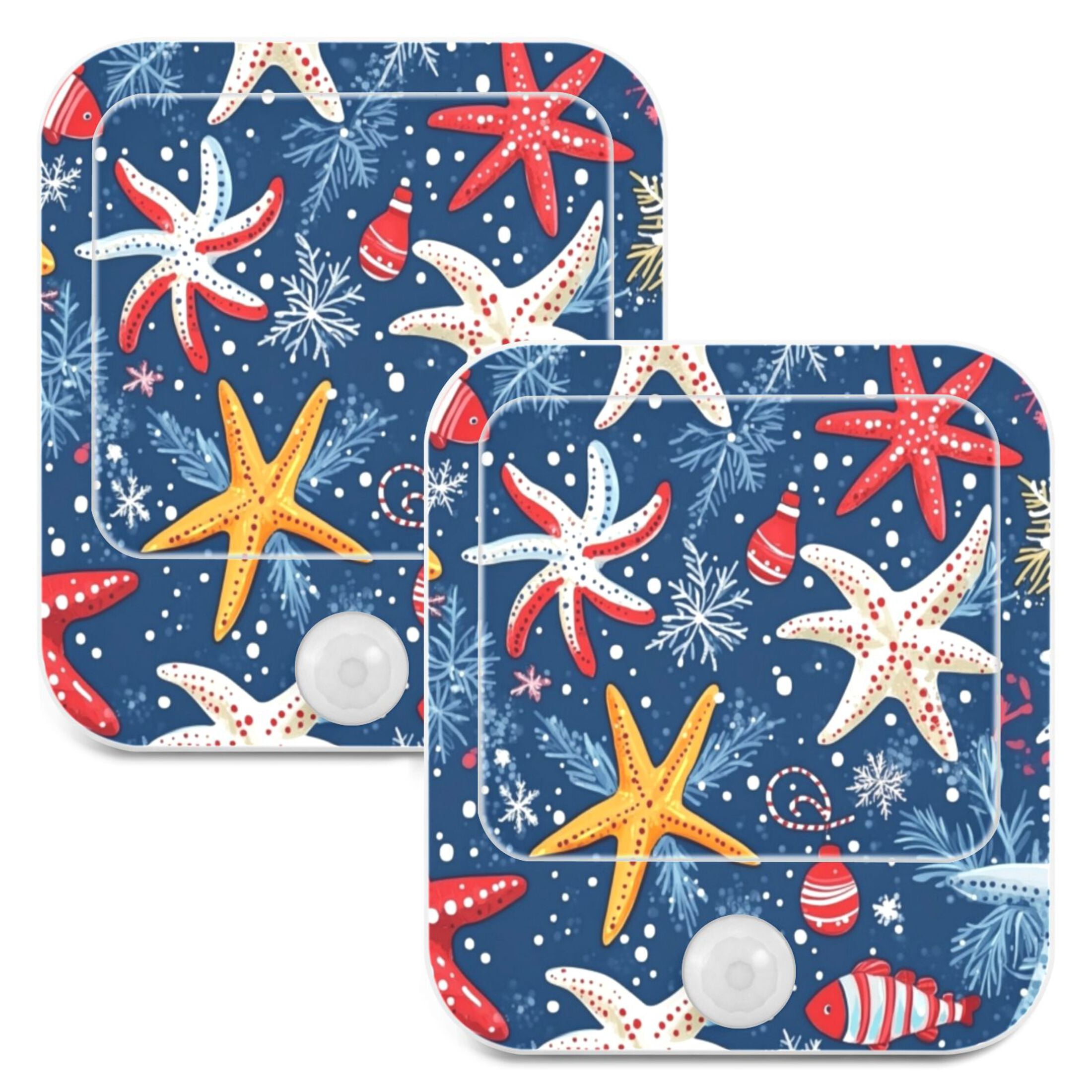 2 LED Night Lights - Human Sensing Night Light Warm White Light ...