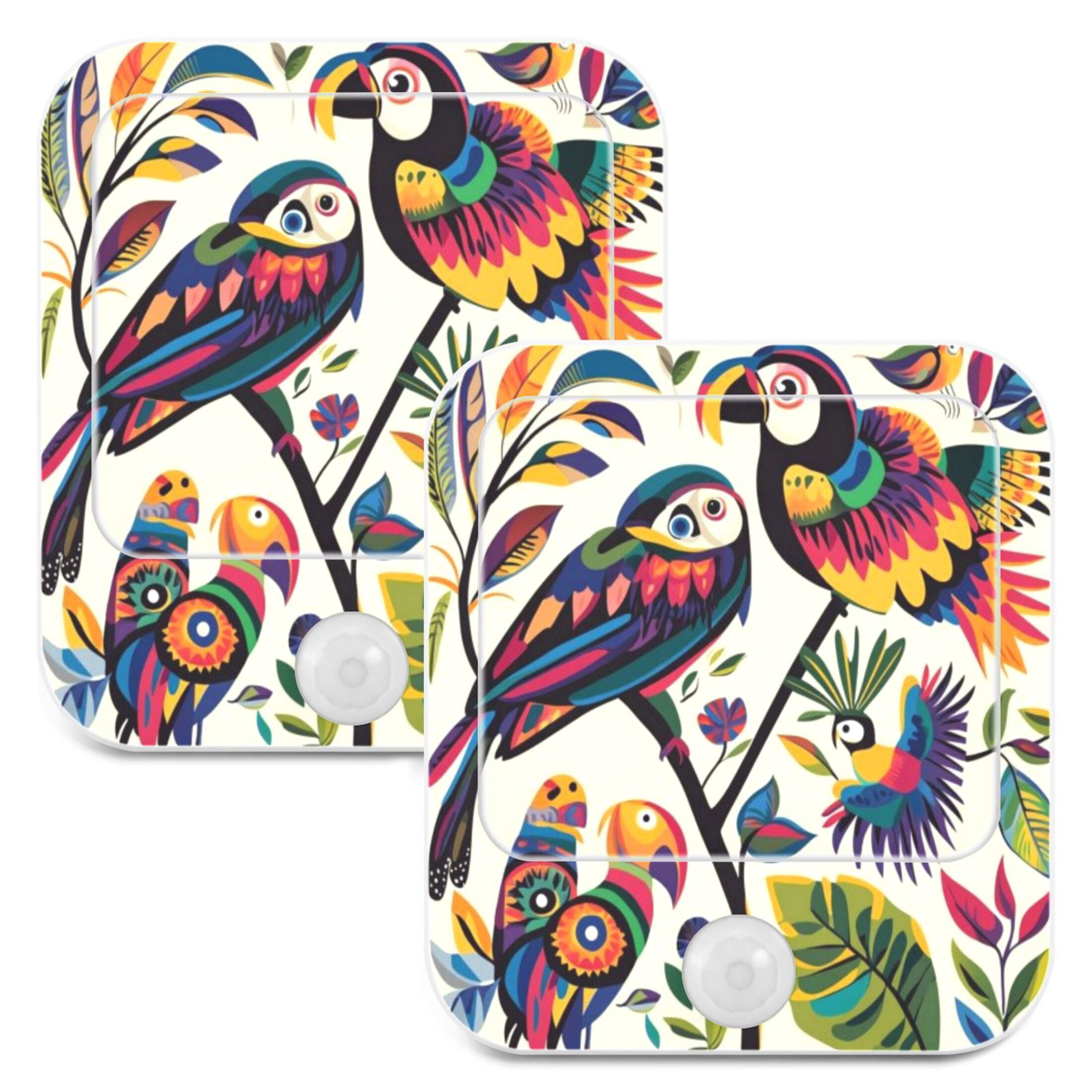 2 LED Night Lights - Human Sensing Night Light Warm White Light ...