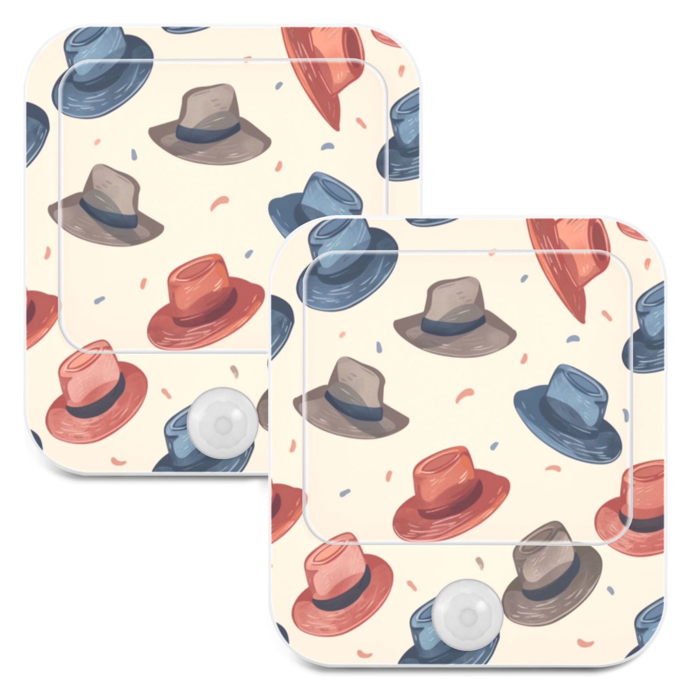 2 LED Night Lights - Human Sensing Night Light Warm White Light ...