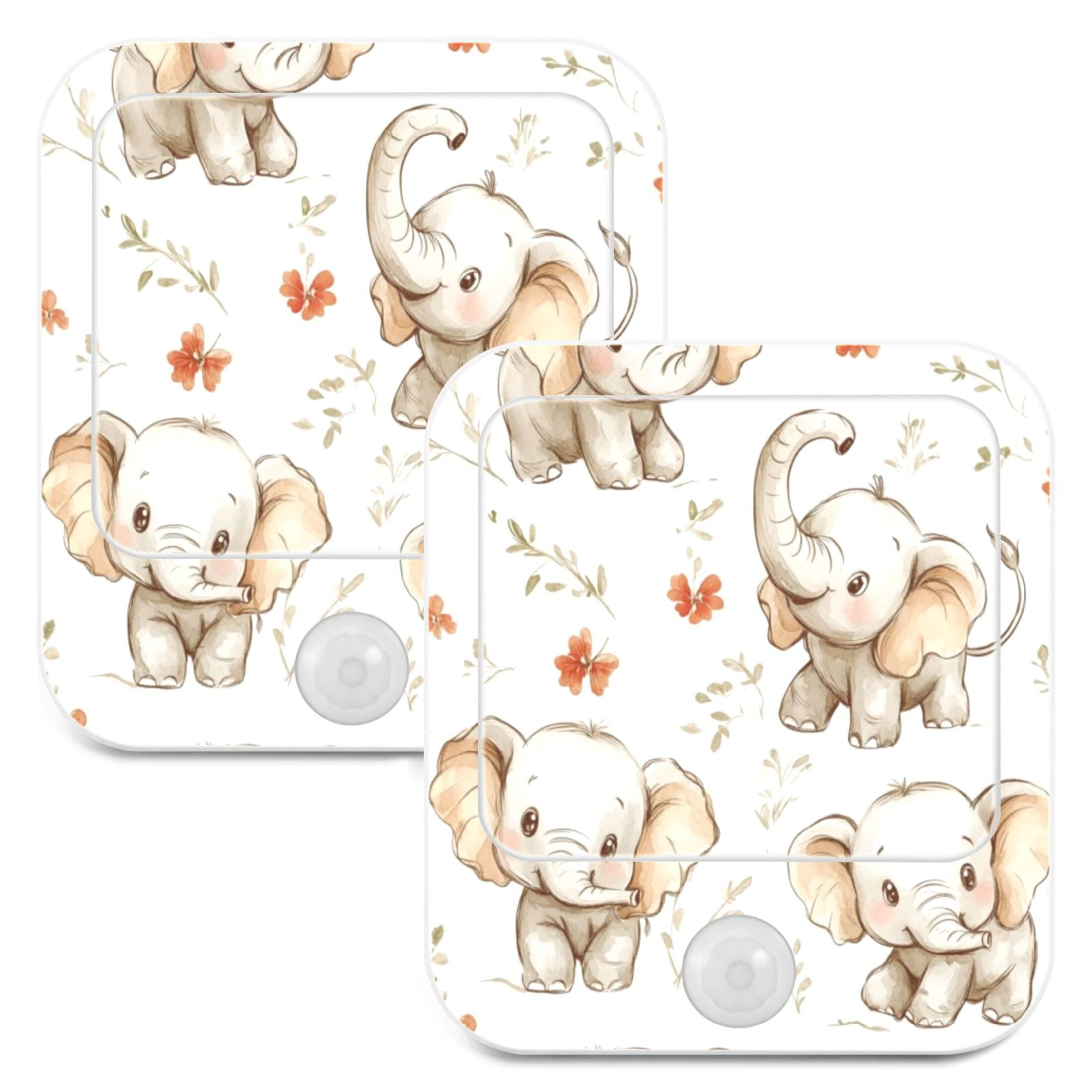 2 LED Night Lights - Human Sensing Night Light Warm White Light ...