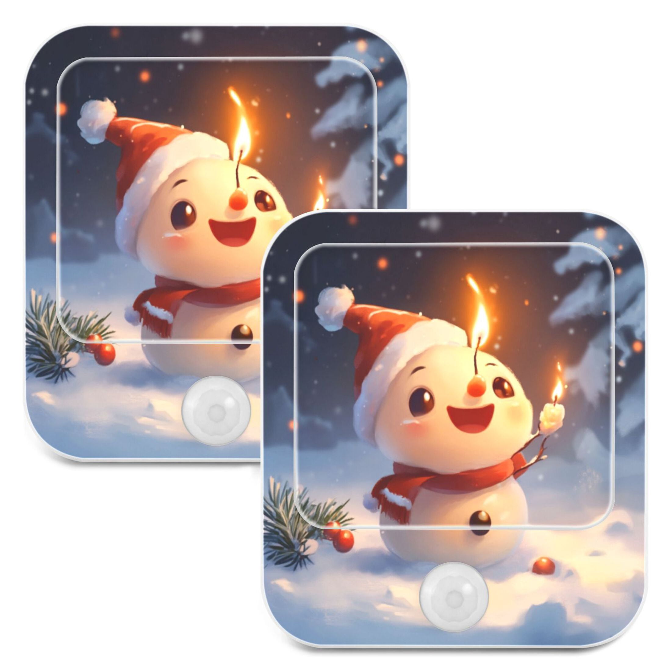 2 LED Night Lights - Human Sensing Night Light Warm White Light ...