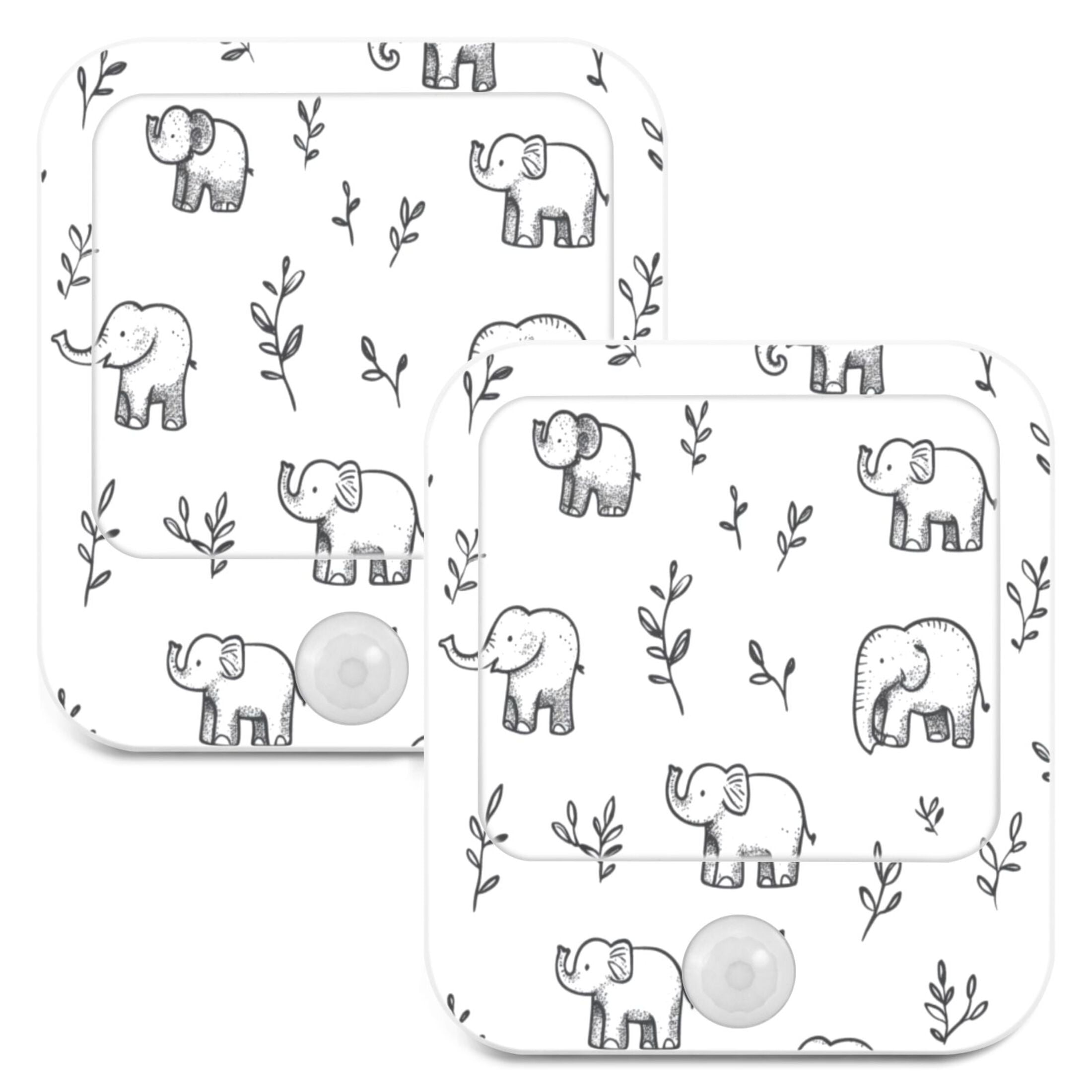 2 LED Night Lights - Human Sensing Night Light Warm White Light ...