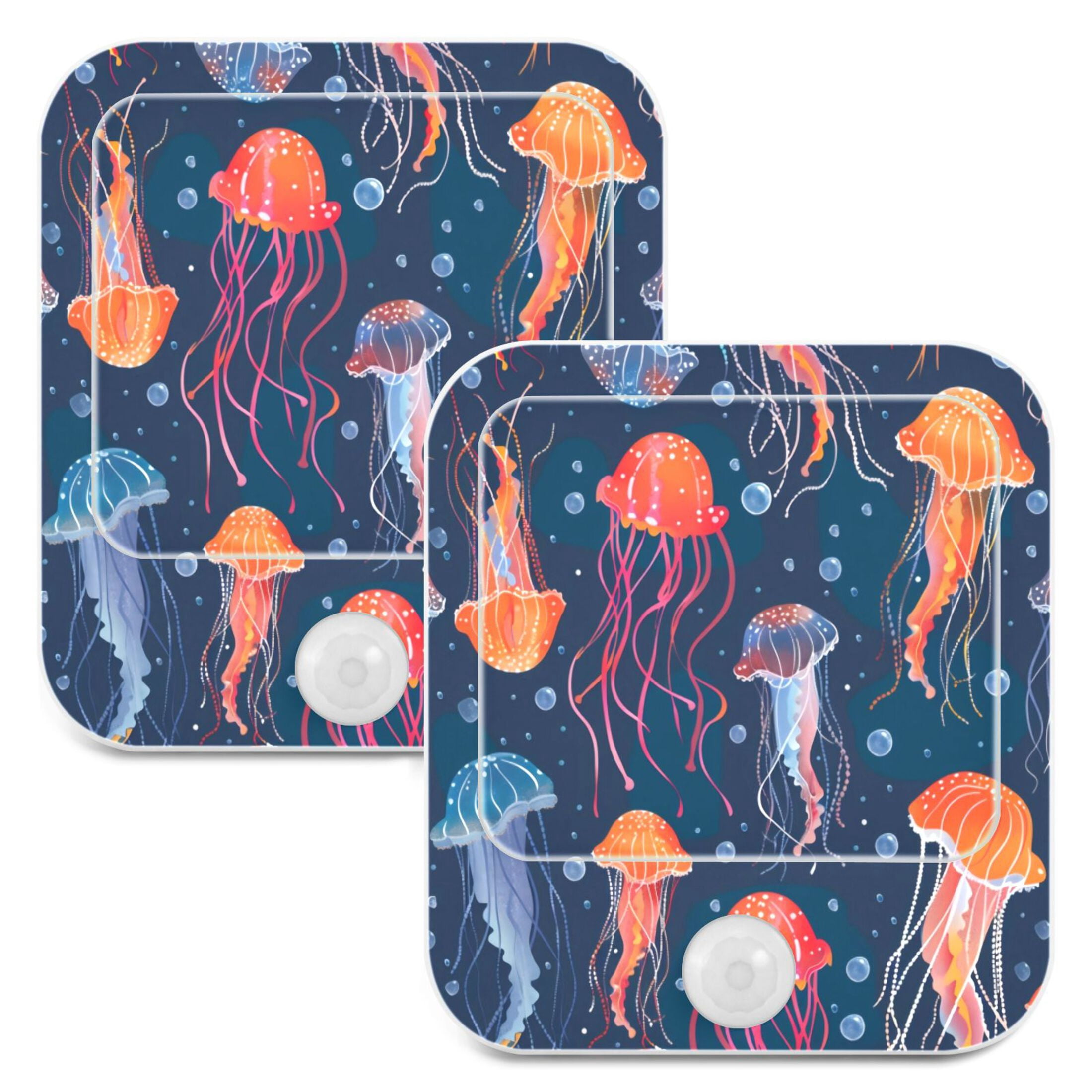 2 LED Night Lights - Human Sensing Night Light Warm White Light ...