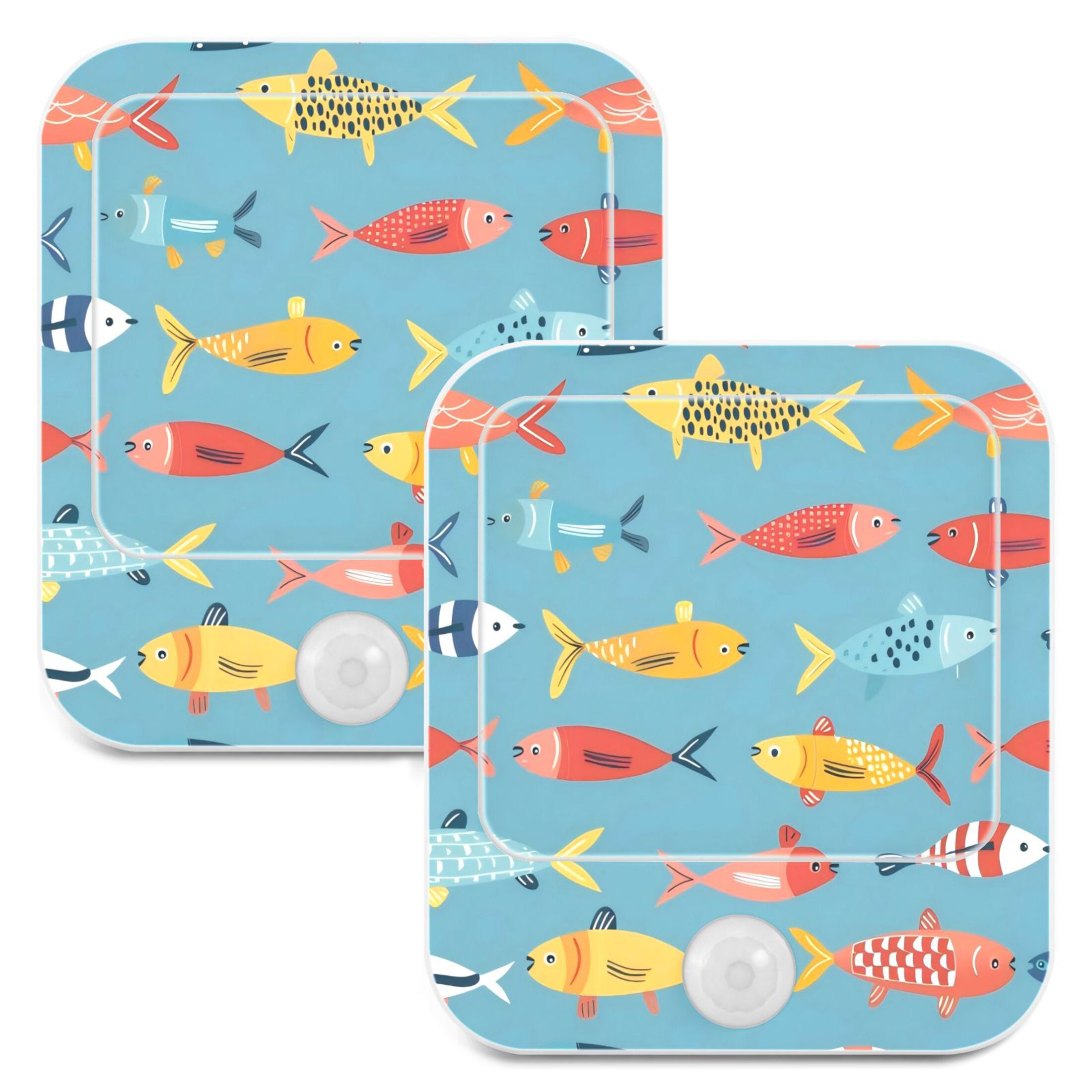 2 LED Night Lights - Human Sensing Night Light Warm White Light ...