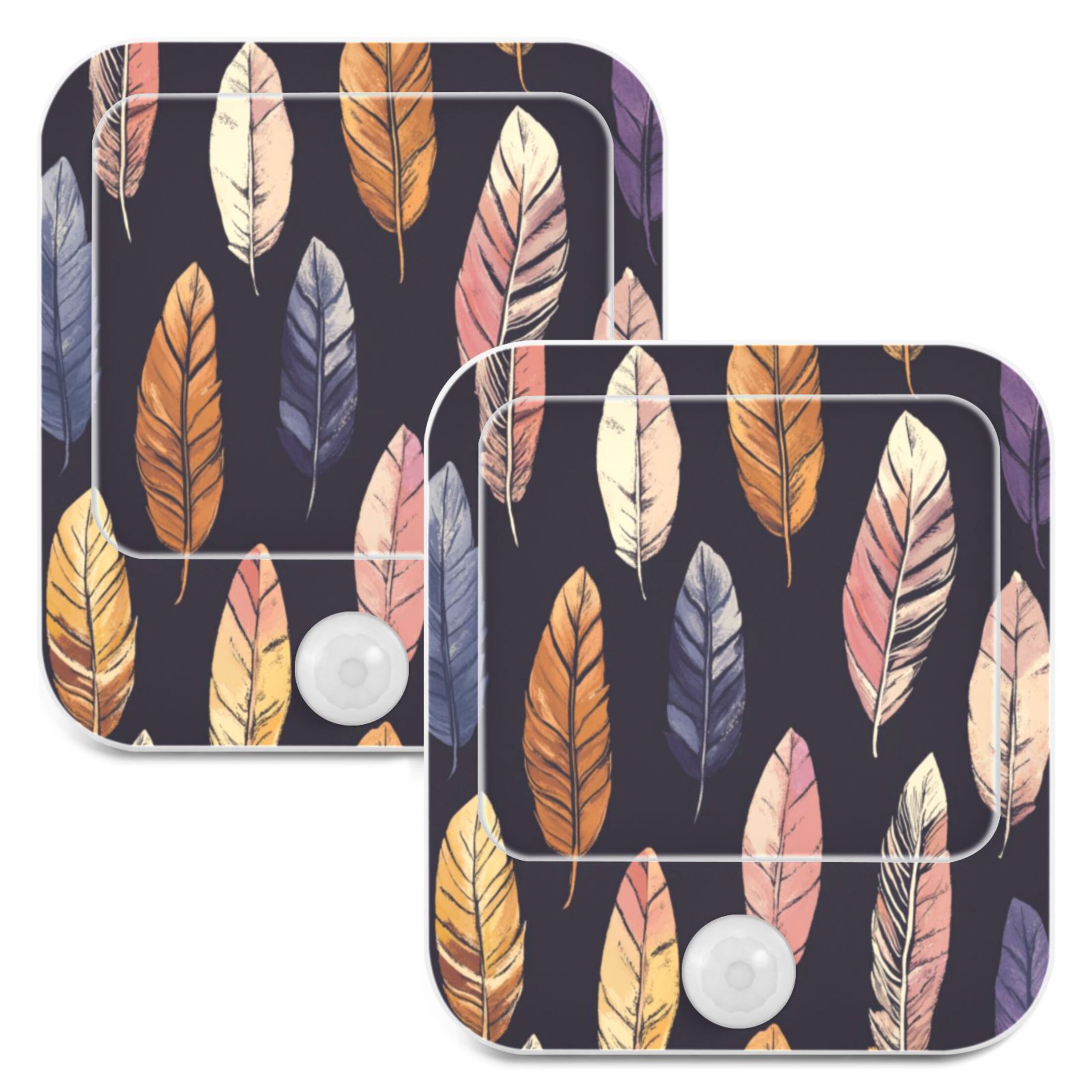 2 LED Night Lights - Human Sensing Night Light Warm White Light ...