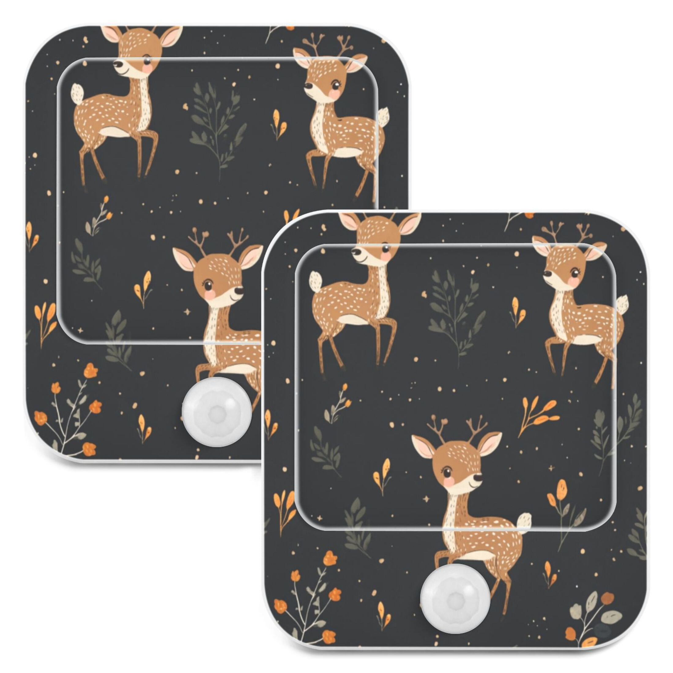 2 LED Night Lights - Human Sensing Night Light Warm White Light ...