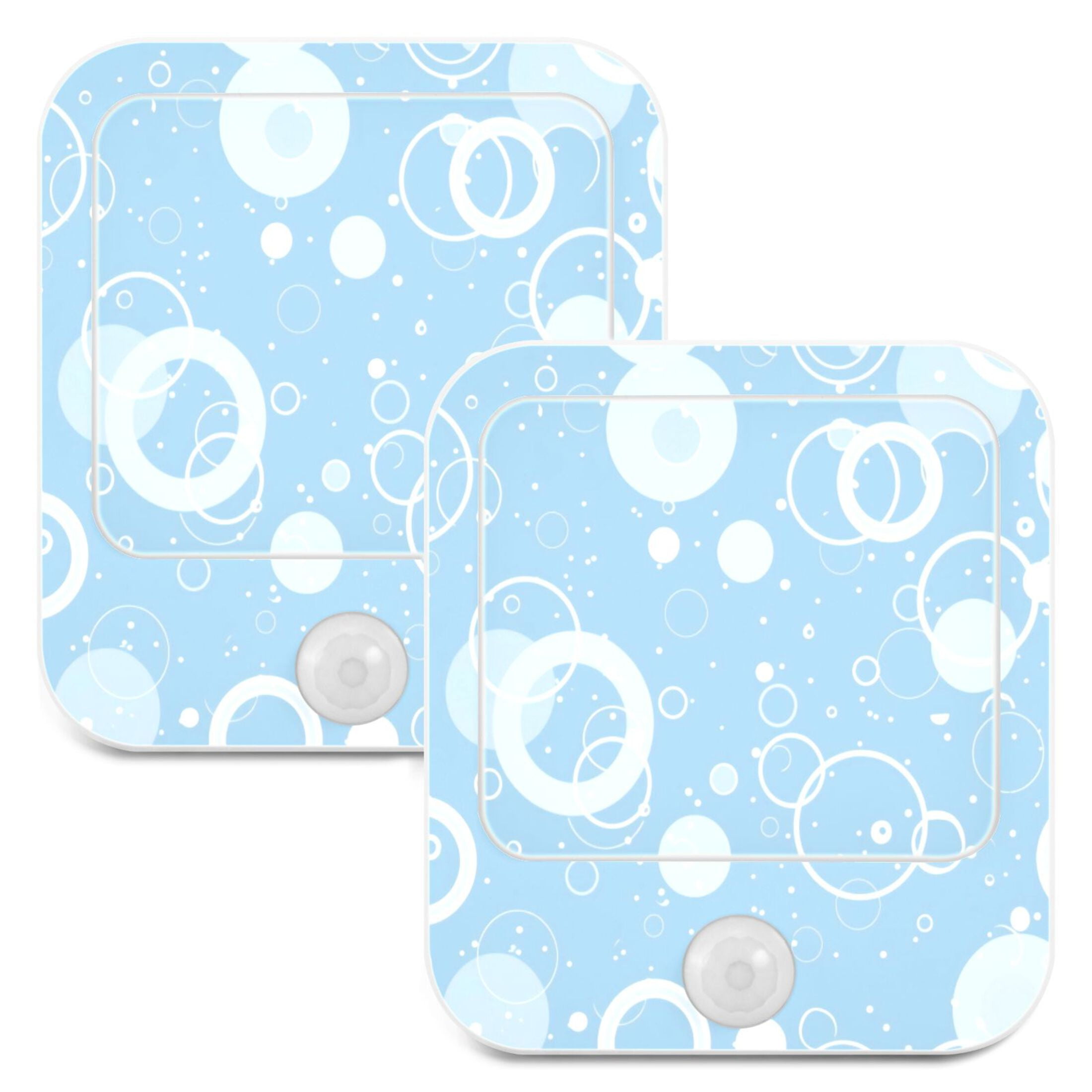 2 LED Night Lights - Human Sensing Night Light Warm White Light ...