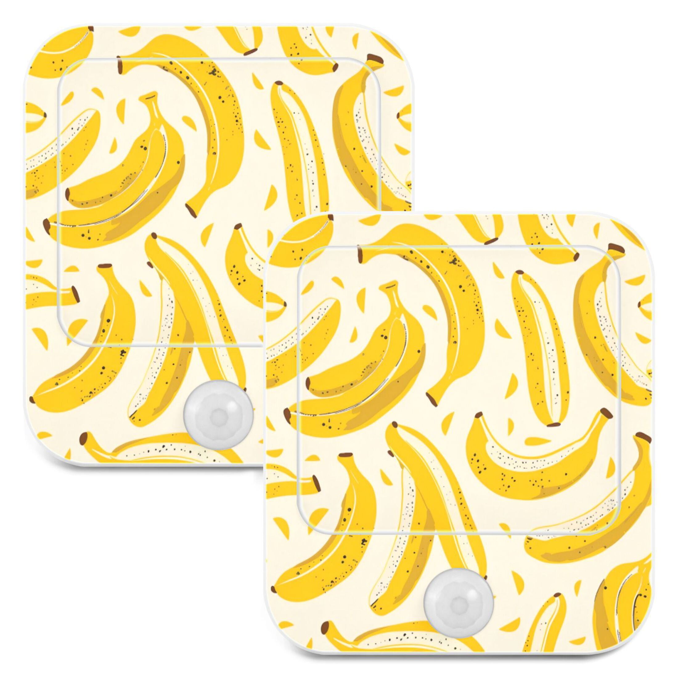 2 LED Night Lights - Human Sensing Night Light Warm White Light ...