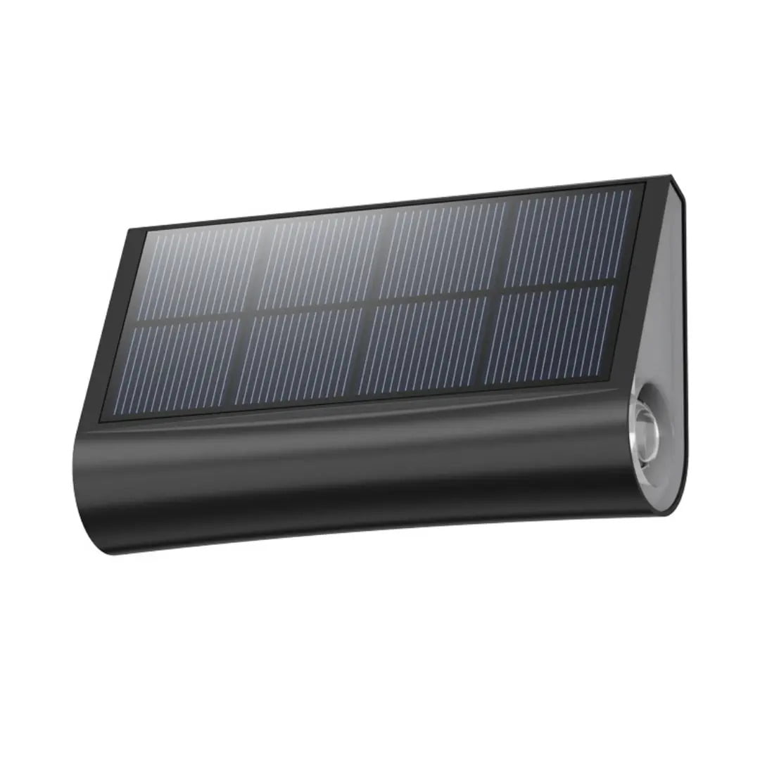 2 LED Solar Wall Light Stair Light Outdoor Wall Light Black Waterproof ...