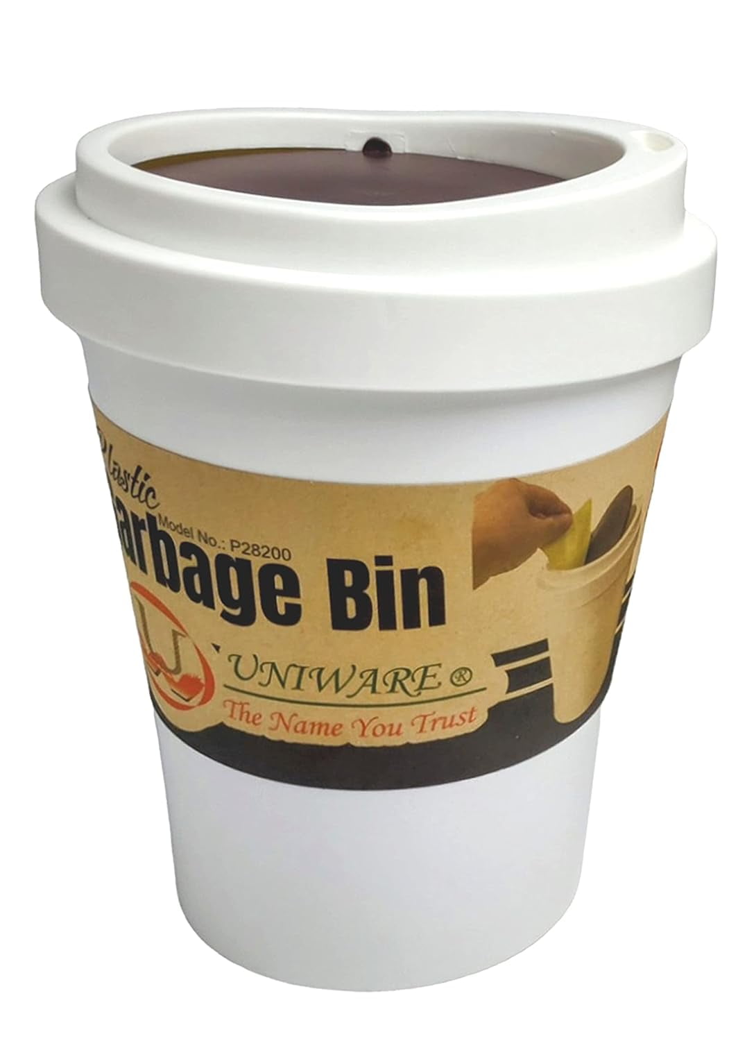 2 LT Coffee Cup Trash Can with Lid Countertop Trash Can for Desk Office ...