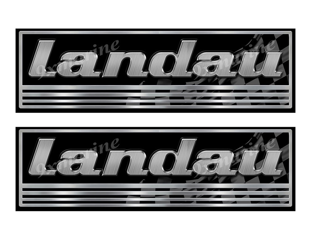 2 Landau Boat Classic Stickers. Remastered Name Plate - Walmart.com