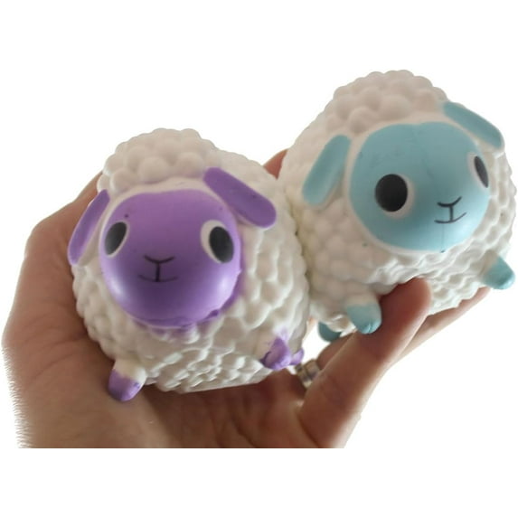 2 Large Lamb Sheep Easter Themed Creamy Doh Filled Squeeze Stress Balls ...