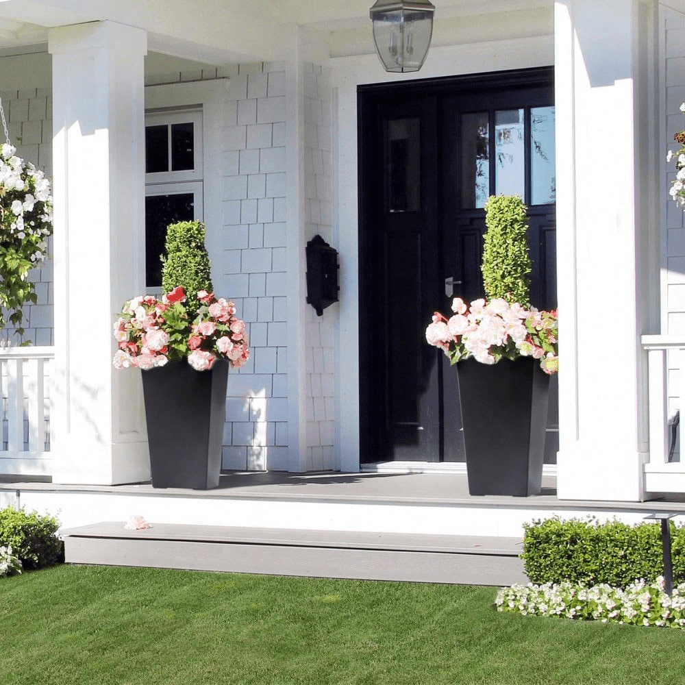 2 Large Modern Plant Pots With Drainage Holes&Water Level Monitor ...