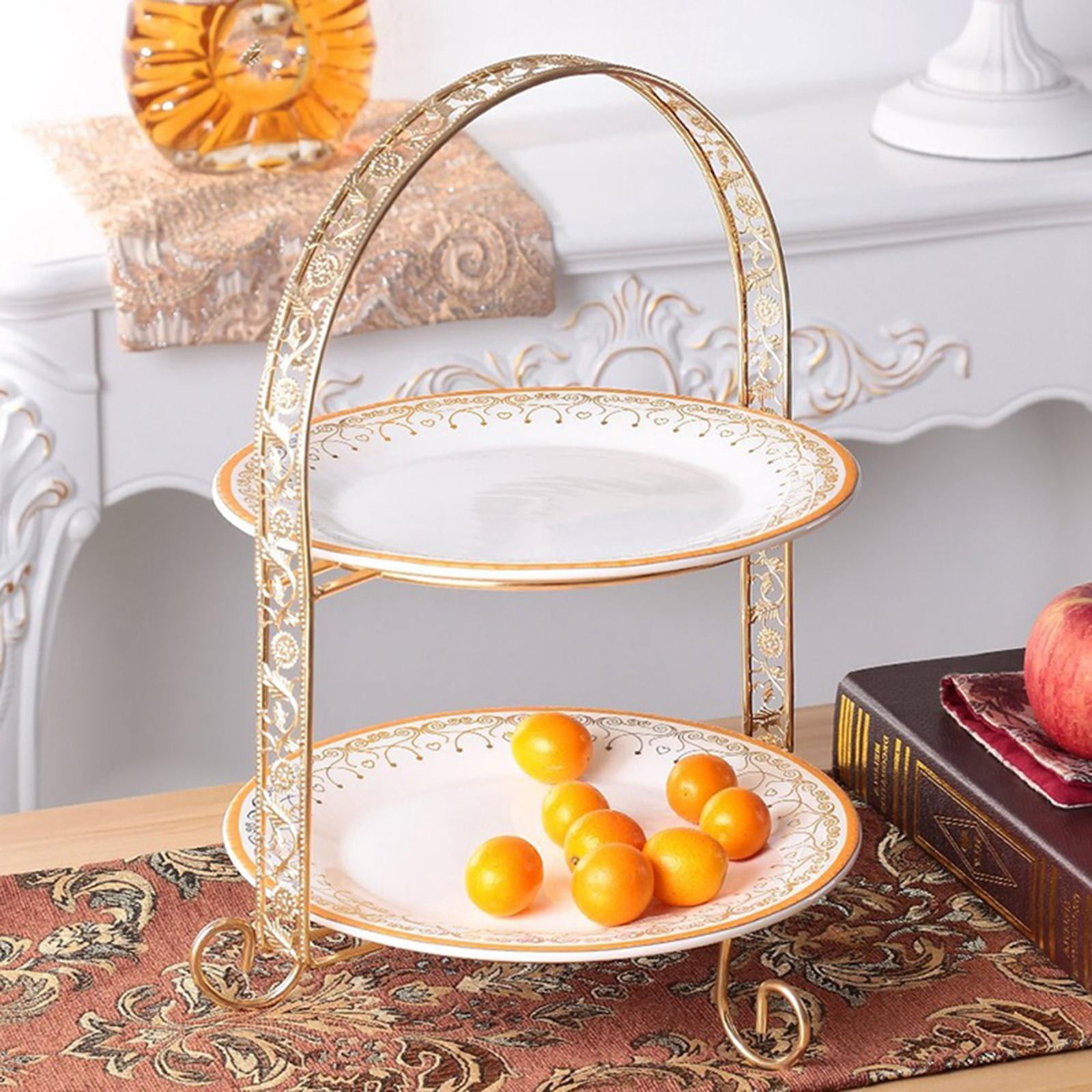 2- Layer Art Cake Cage Designed Stand - Candy Cake Fruit Tea Snack ...