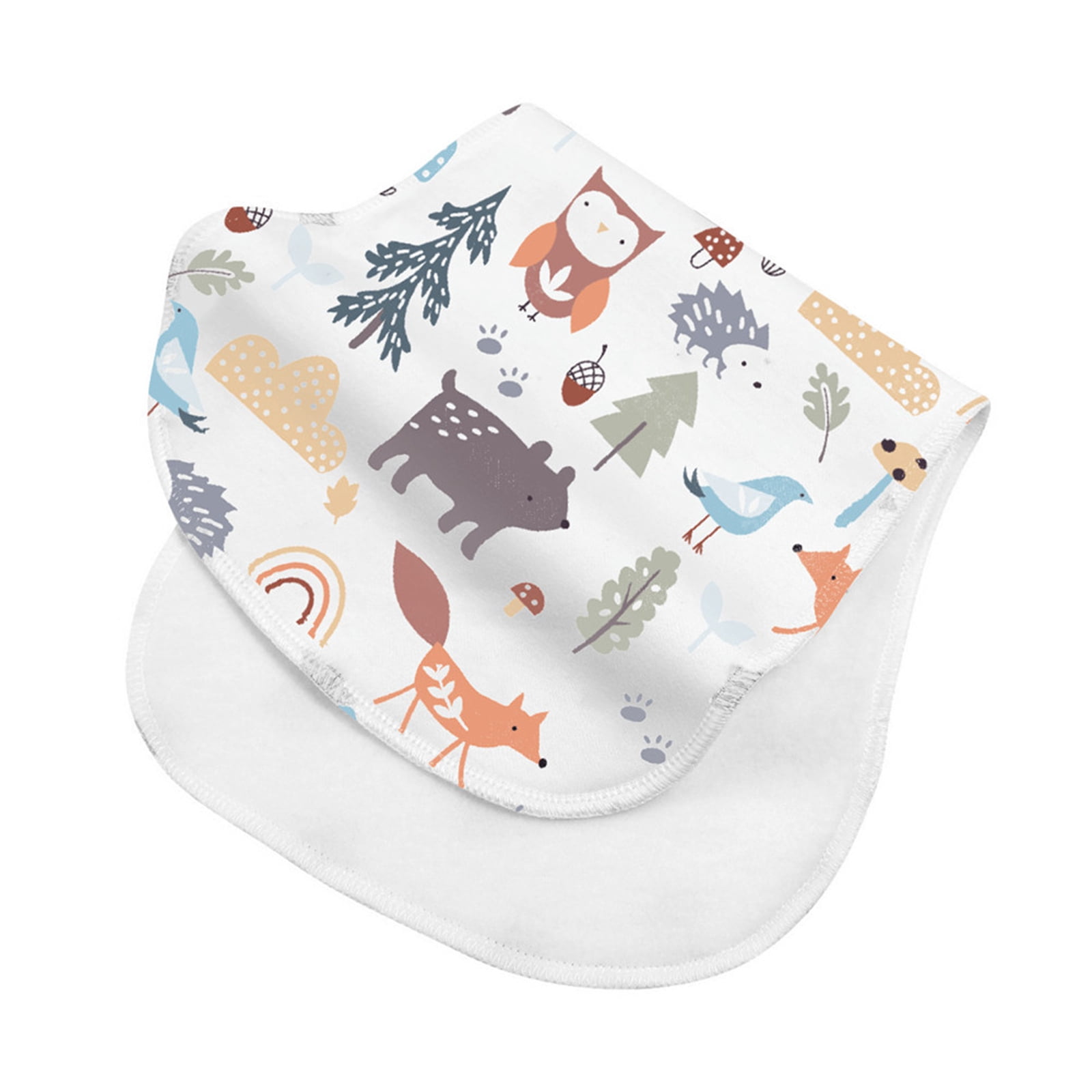 2-Layer Burp Cloth Bibs Absorbent Baby Feeding Teething Bibs Soft ...