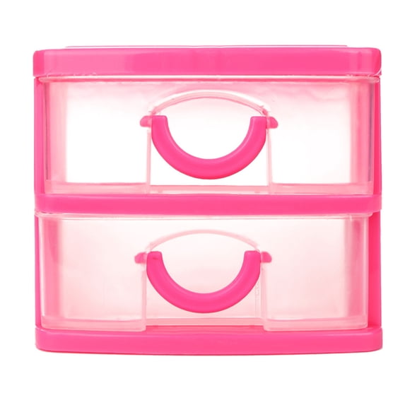2-Layer Desktop Organizer with Drawer, Plastic Mini Drawers Storage ...