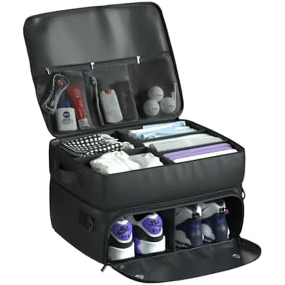 2 Layer Golf Trunk Organizer, Waterproof Car-Golf Locker with Separate ...