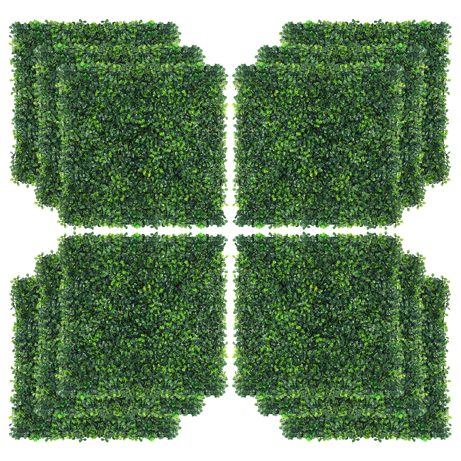 UltraHedge Privet Artificial Hedge 20" x 20" Panel, Medium Leaf 12 Pack ...