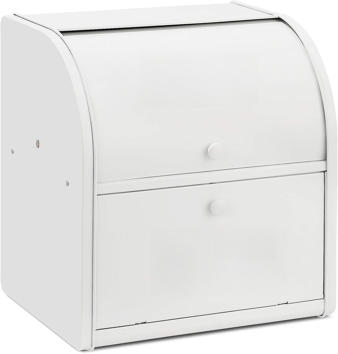 2 Layer Metal Bread Boxes, Bread Box Storage Bin Kitchen Container with ...