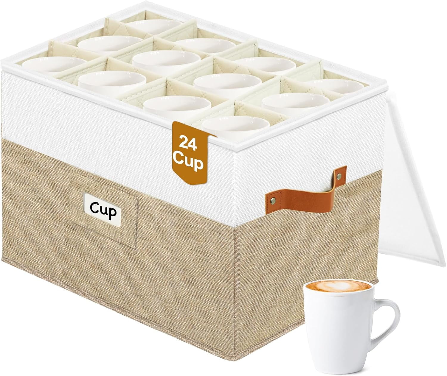 2-Layer Mug Storage Organizer, Quilted Cup Storage Box, China Storage ...
