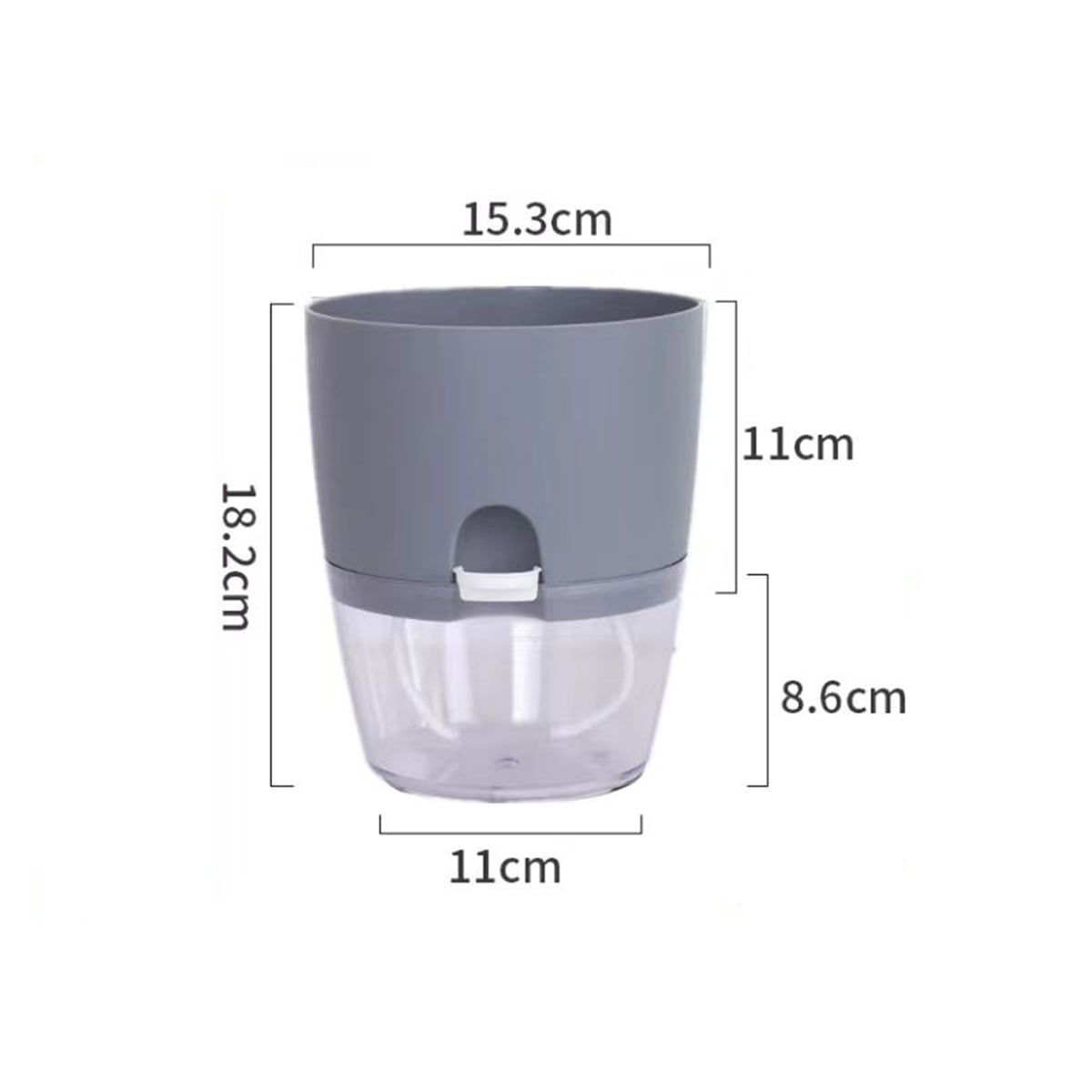 2 Layer Soilless Cultivation Flower Pot Cotton Rope Self Watering ...