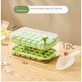 2-Layer Square Ice Cube Mold and Storage Box - Easy Release Ice Tray ...