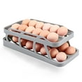 2-Tier Egg Dispenser for Fridge - Space Saving Egg Organizer Holder ...