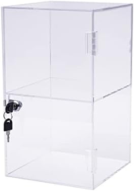 2 Layers Acrylic Display Case, Clear Display Cases with Lock Key ...