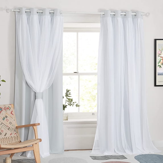 2 Layers Curtains Set - Room Darkening Mix & Match Room Darkening ...