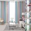 2 Layers Gradient Blackout Curtain Double-decker Nordic Style Bedroom ...