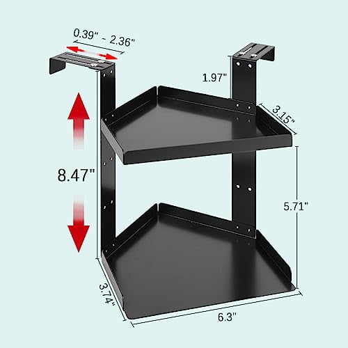 2 Layers Office Cubicle Shelf Height Adjustable Cubicle Floating Corner ...