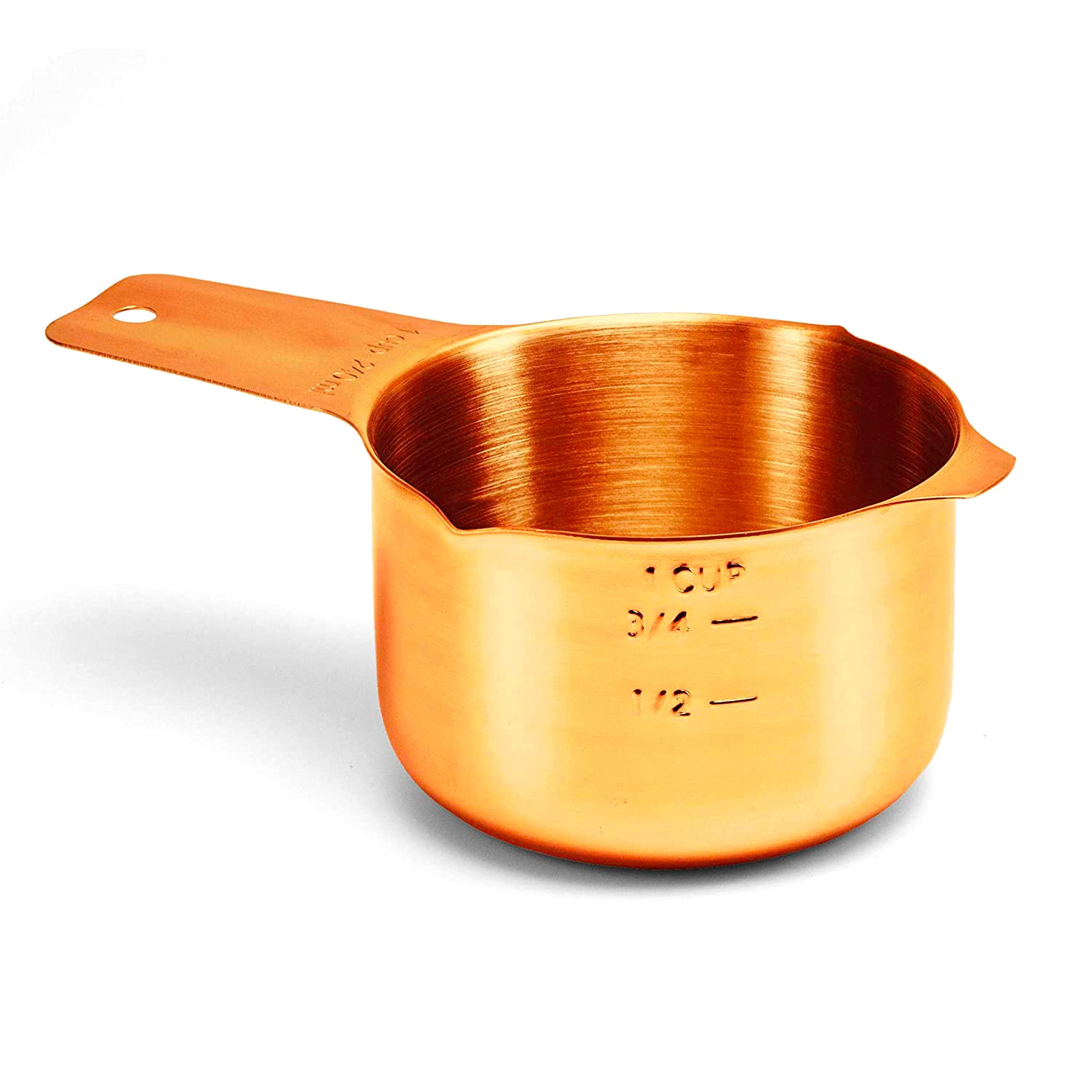 2 Lb Depot Copper 1 Cup Measuring Cup, Stainless Steel Metal, Accurate ...