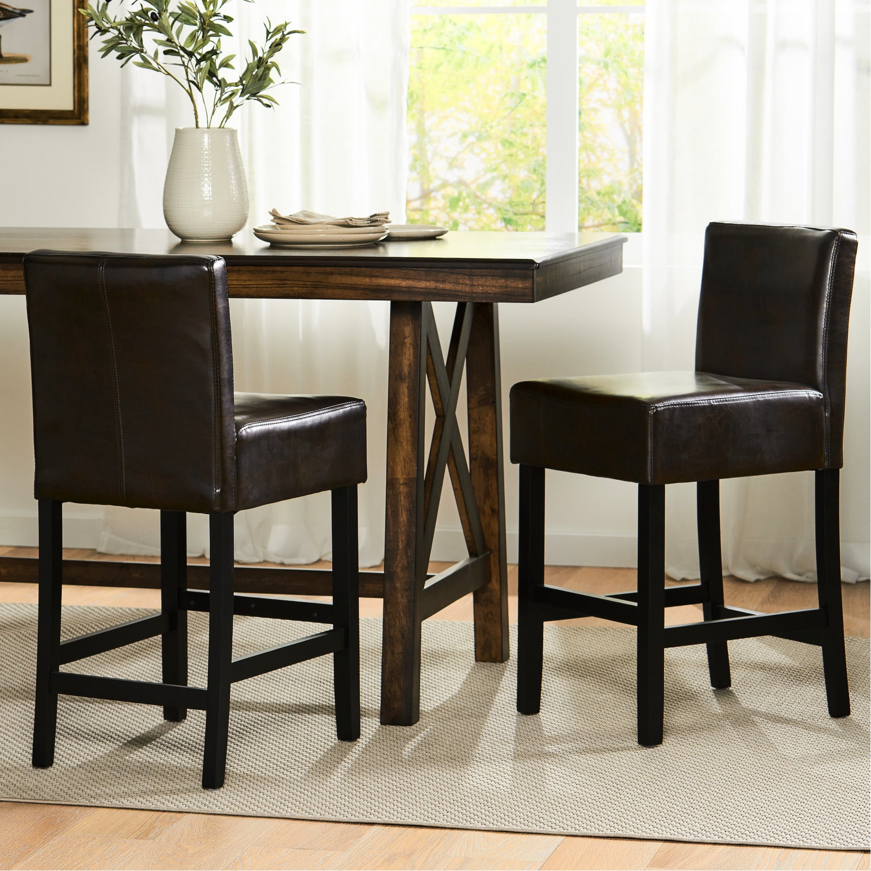 2 Leather Bar Stools - Comfort Design - Countertop - Offer Relaxed ...
