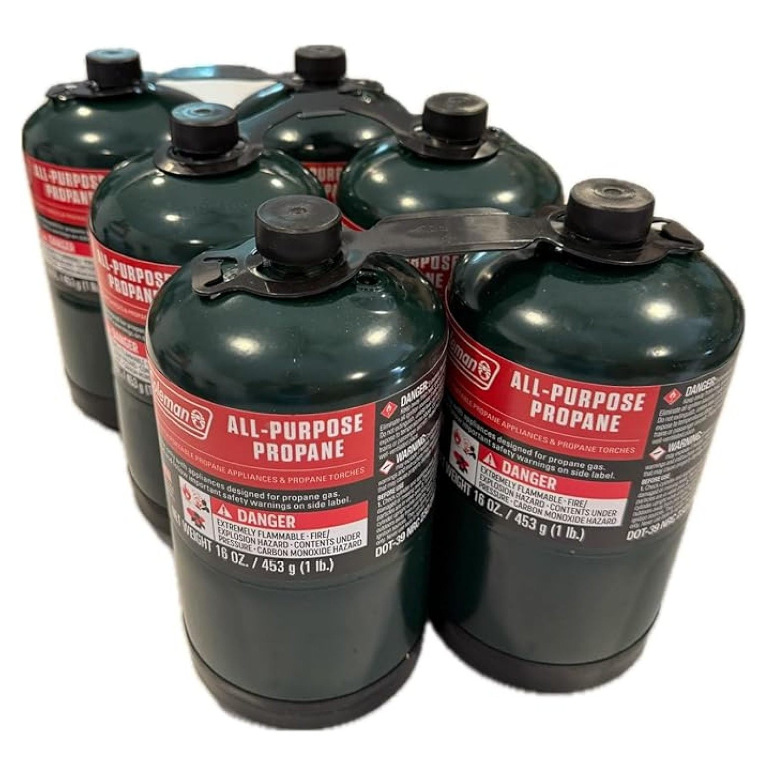 Propane Replacement Fuel Cylinders Camping- 16 Oz (6 Pack) Factory Pre ...
