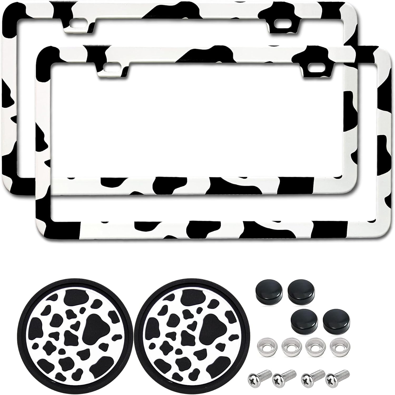 2 License Plate Frame for Rust-Proof License Plate Holder Cover Front ...