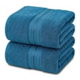 2 Light Blue Towel 12" x 27" Ultra Soft Absorbent Hand Towel Set ...