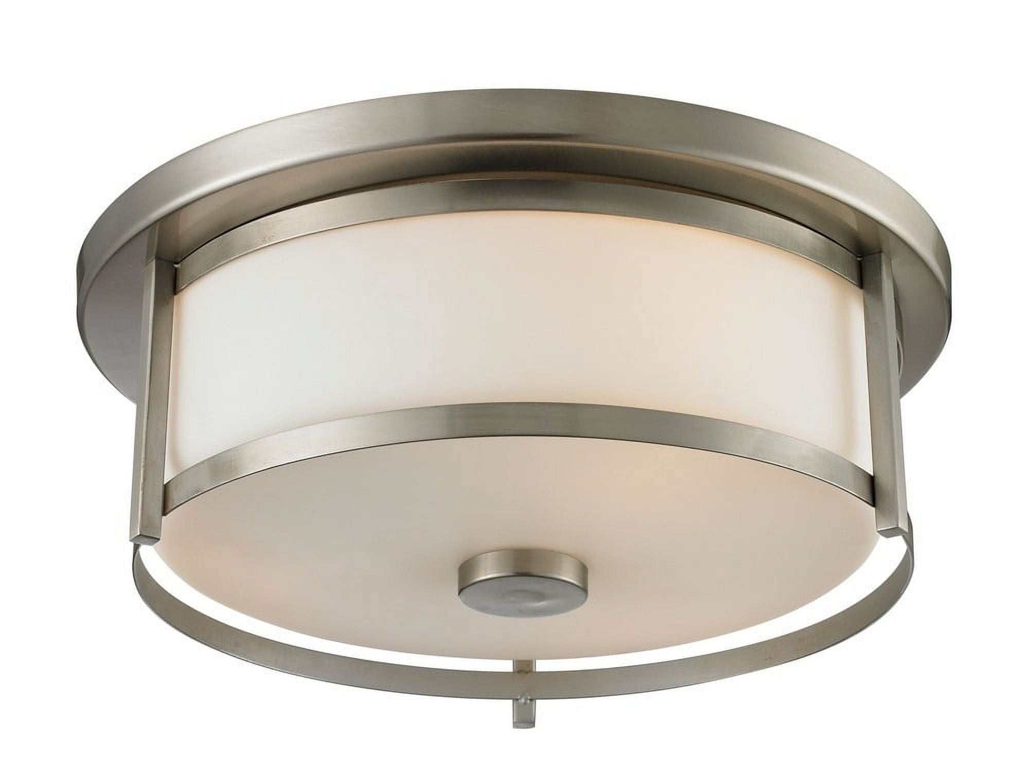 2 Light Flush Mount In Midcentury Style-4.88 Inches Tall And 13.75 ...