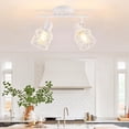 2-Light Industrial Track Lighting Kit White Directional Ceiling Mount ...