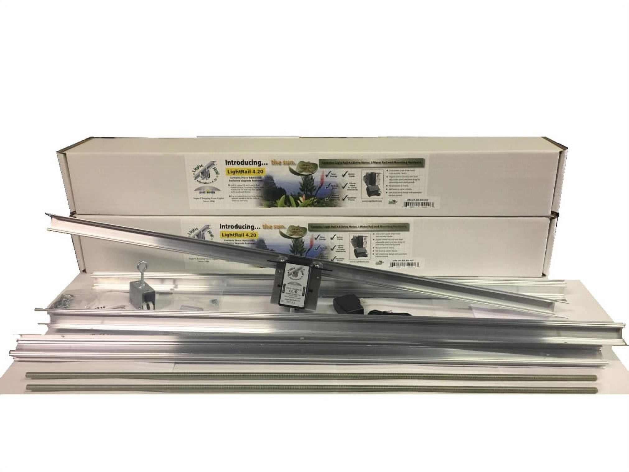 (2) Light Rail 4.20 Kits Robotic Grow Light Mover for Moving 2 Lights ...