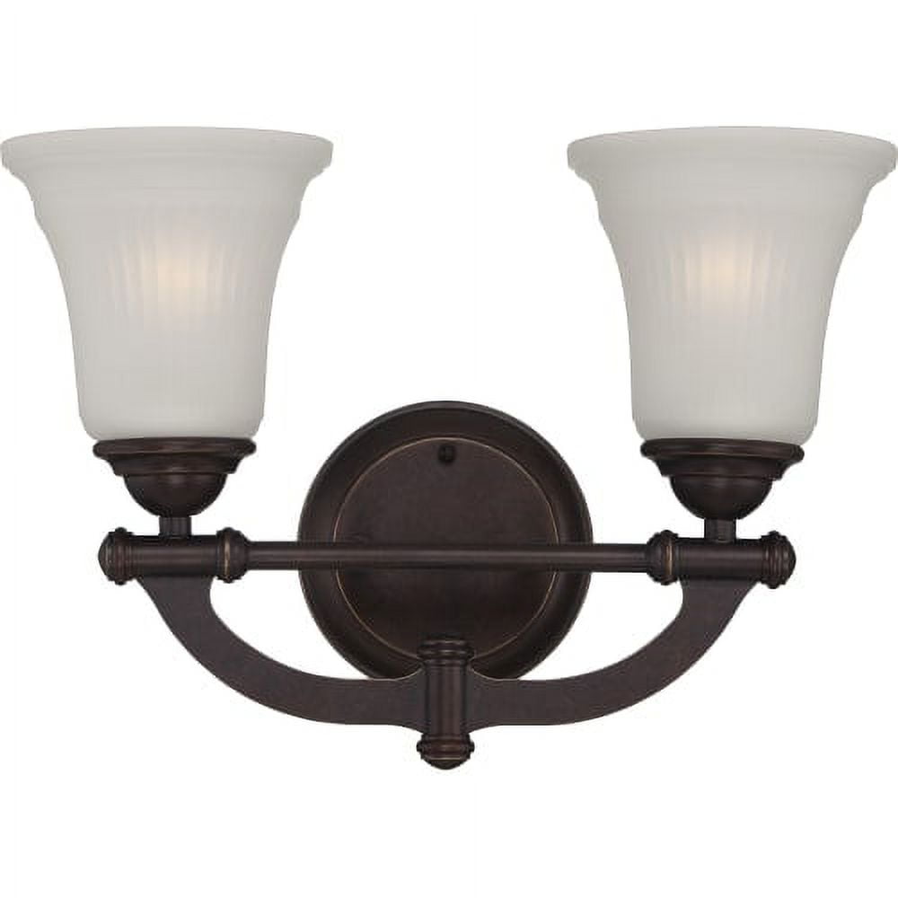 2-Light Traditional Vanity Fixture in Georgetown Bronze Finish ...