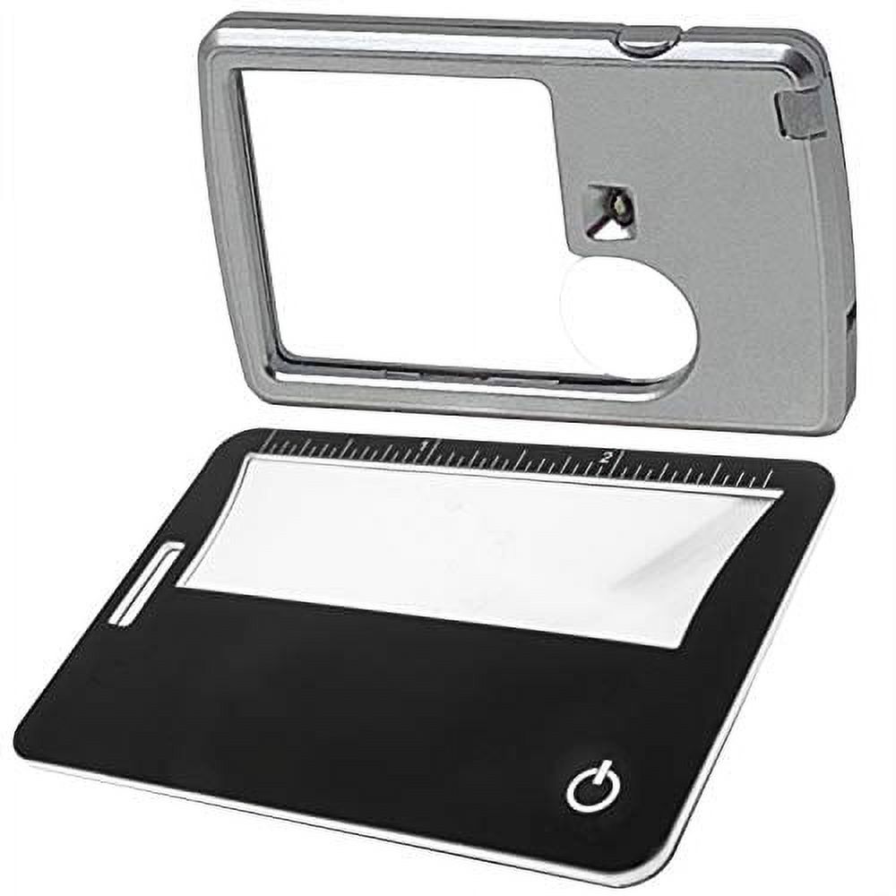 2 Lighted Magnifiers – 6X 3X Pocket Magnifier with Light, 3X Lighted ...