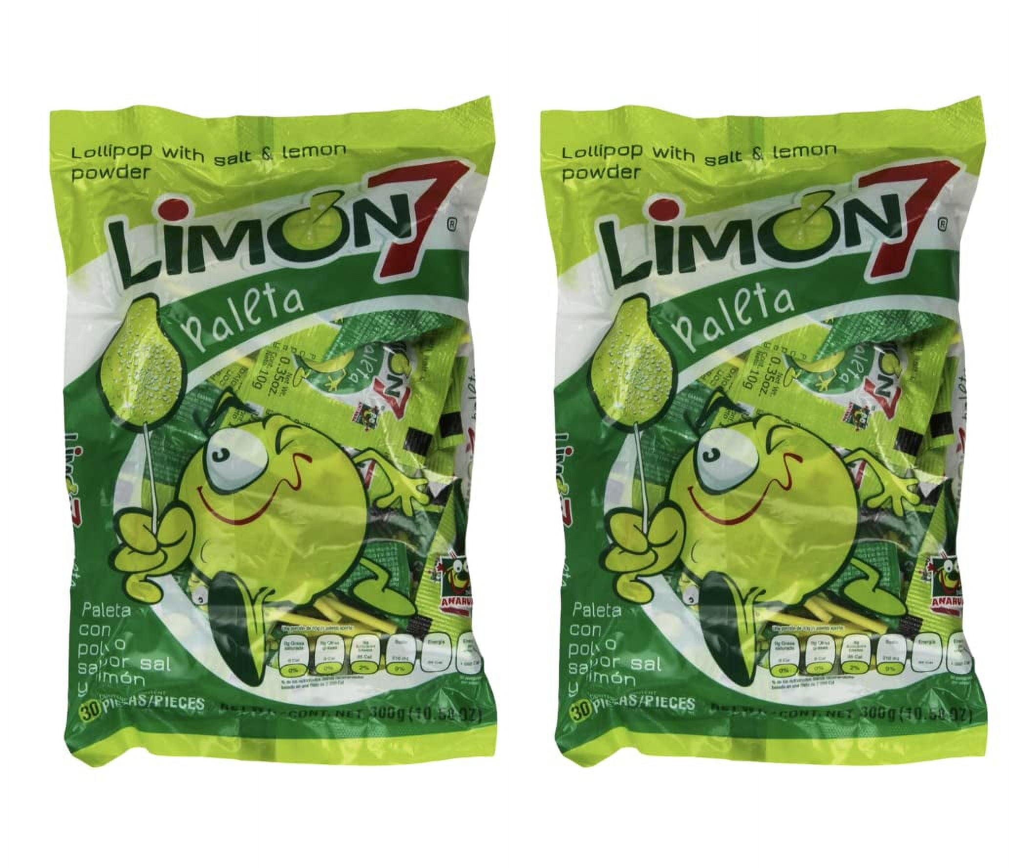 2 - Limon 7 DMF15 Paleta Lollipop Covered with Lemon & Salt Powder ...