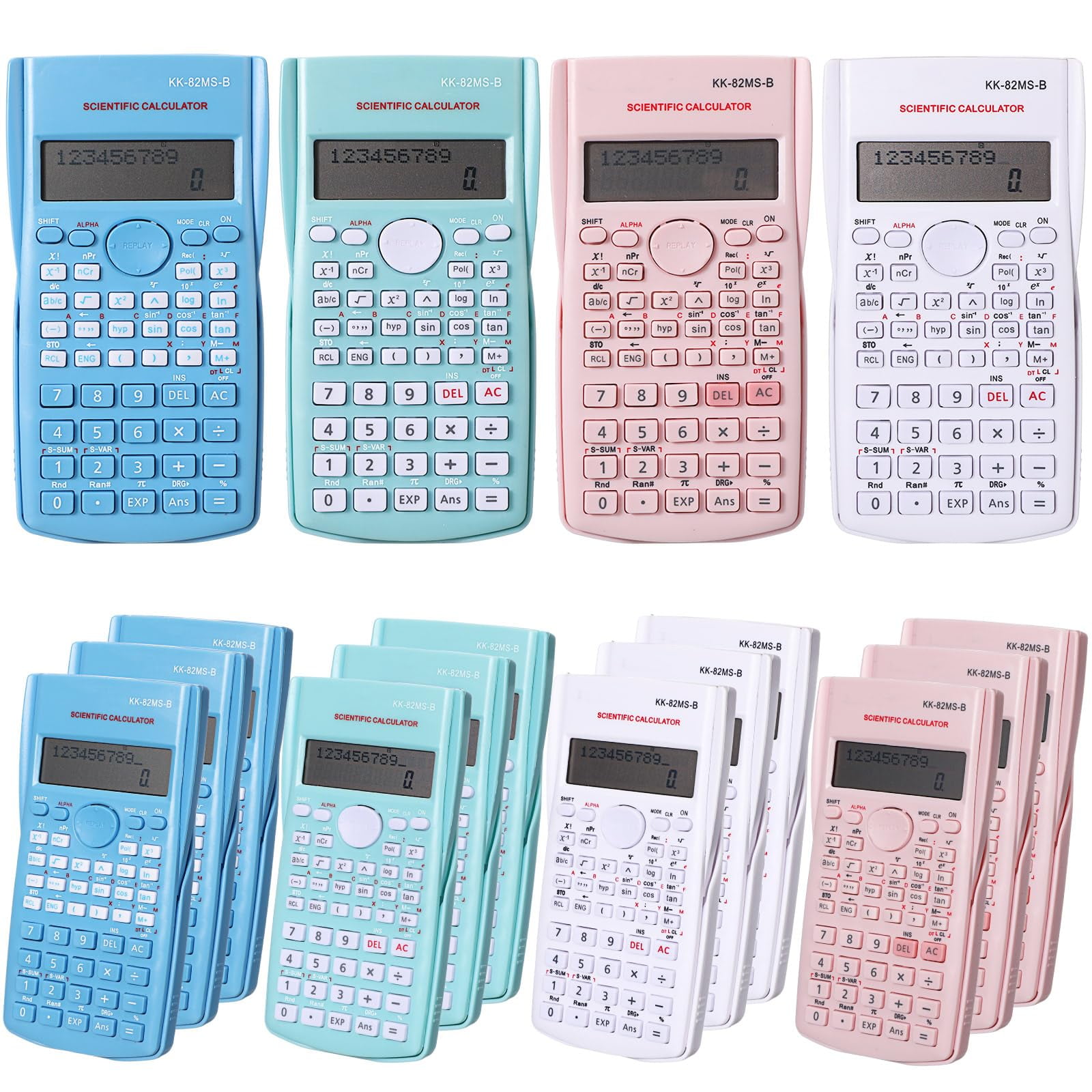 2 Line Engineering Scientific Calculator Display Function LCD Math Calculator Ideal Non Graphing ...