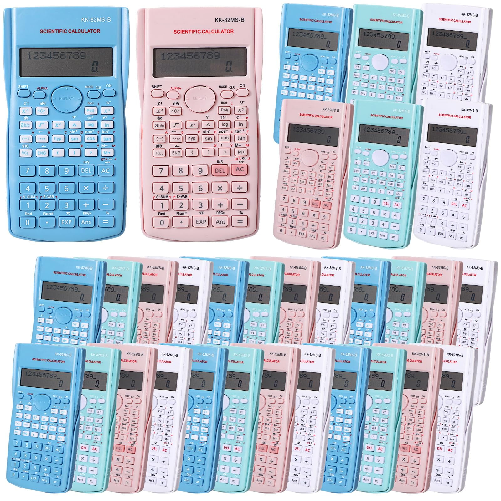 2 Line Engineering Scientific Calculator Display Function LCD Math Calculator Ideal Non Graphing ...