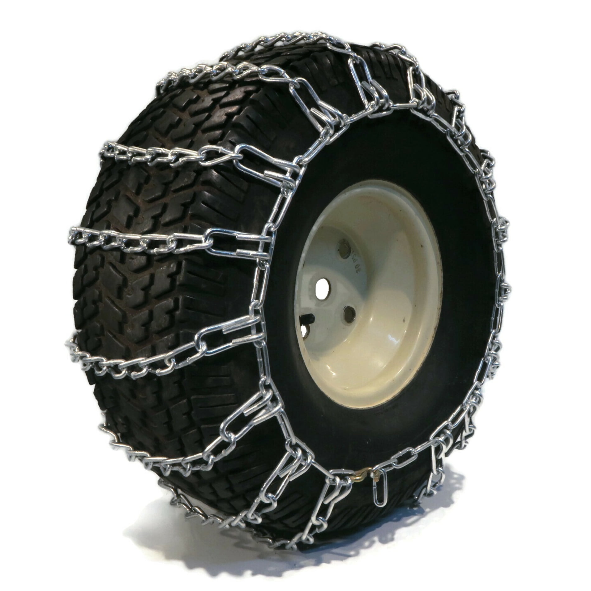 2 Link Tire Chains 18x6.50-8 18x650-8 18x650x8 18-6.5-8 Tractor Rider ...